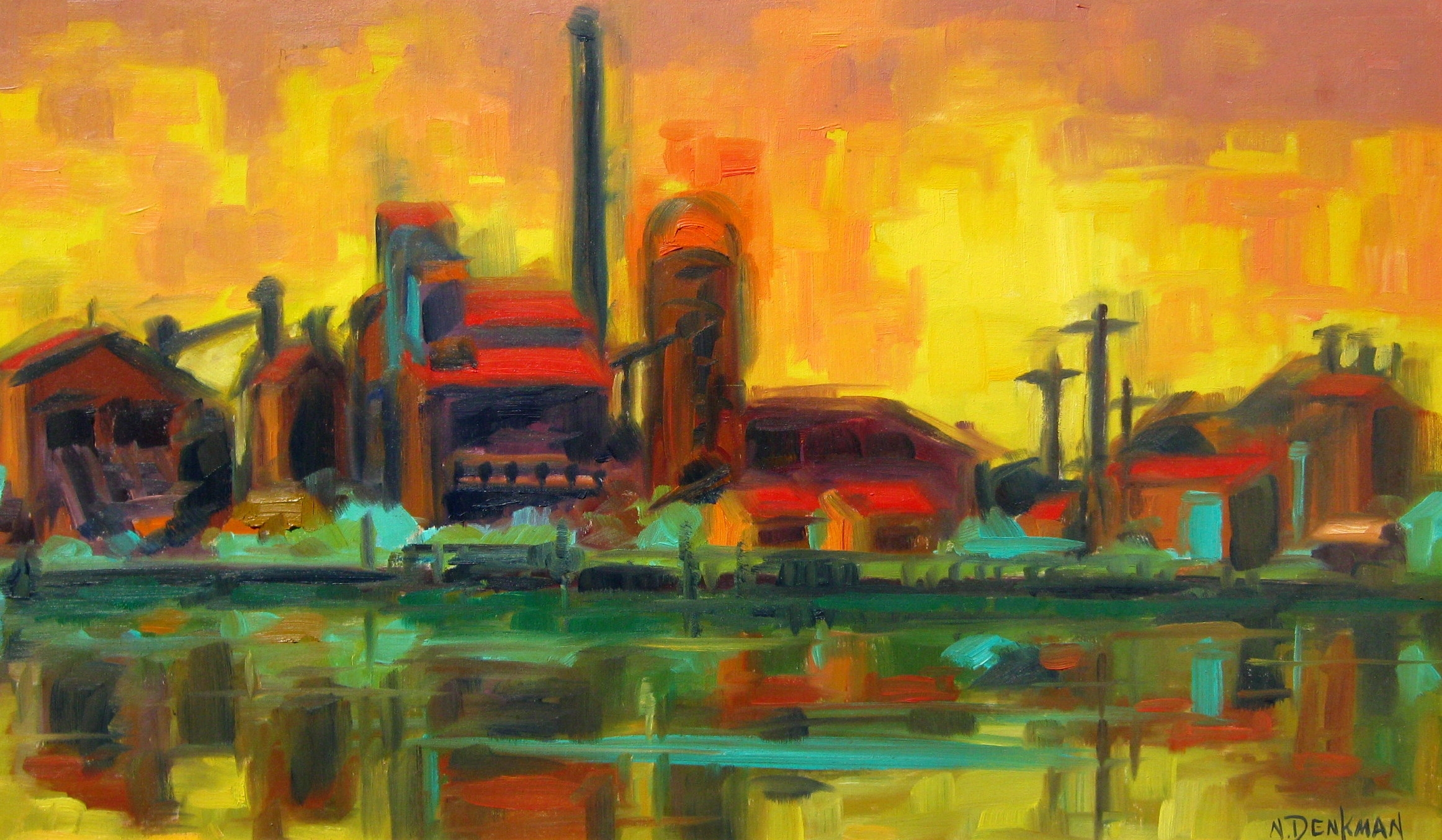 Norman Denkman | Riverbank Settlement | MutualArt