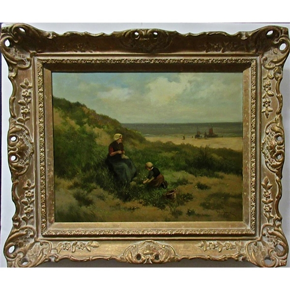 Dorus Arts | MOTHER & CHILD WAITING THEIR RETURN | MutualArt