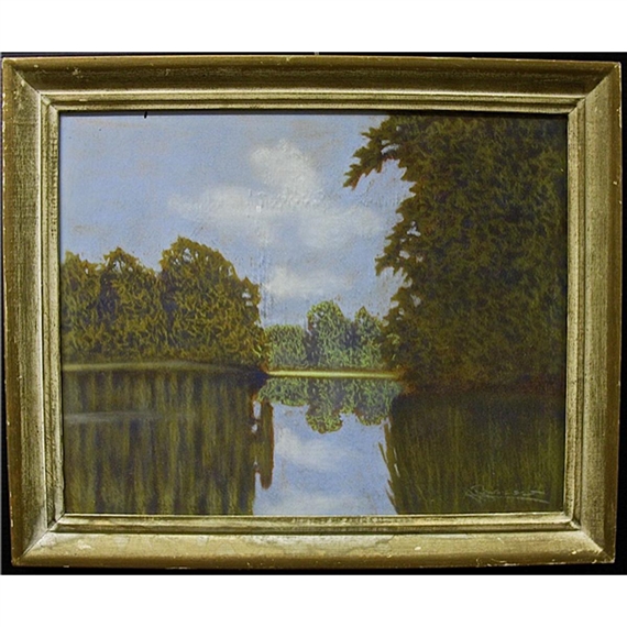 Halfred Tygesen | PAIR OF WORKS: POND REFLECTIONS; RIVER BANK SHADOWS ...