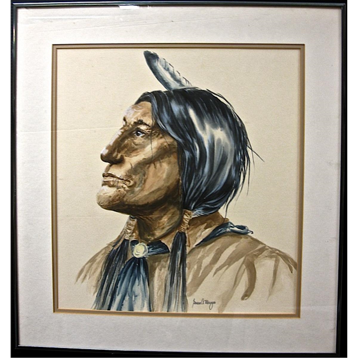 Susan A. Menzies | PROFILE OF INDIAN BRAVE | MutualArt