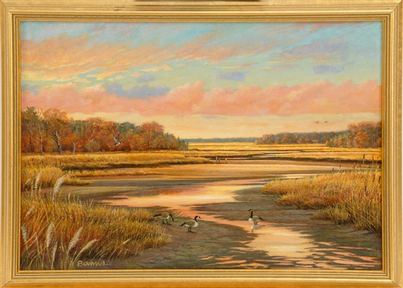 George L. Bowman | Twilight on the Marsh | MutualArt