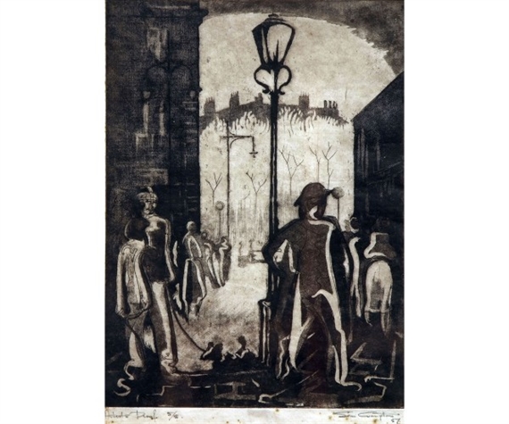 Sean Crampton | Street Scene (1957) | MutualArt
