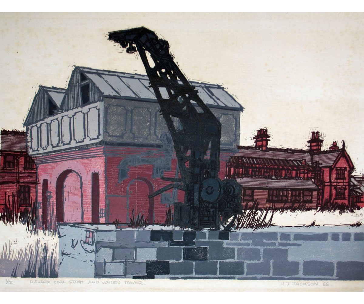 H.J. Jackson | Disused Coal Stage and Water Tower (1966) | MutualArt