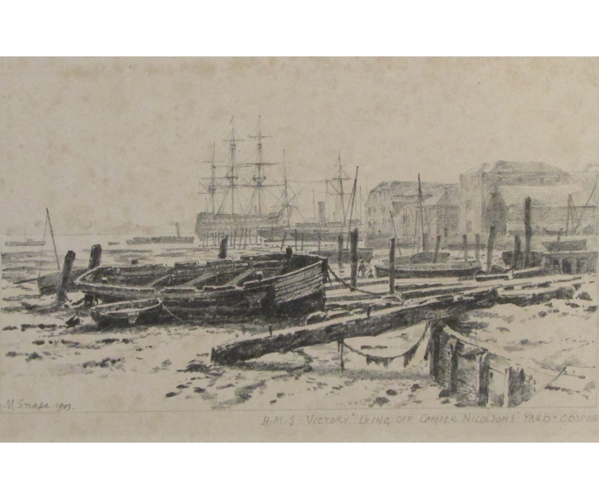 Martin Snape | HMS Victory lying off Camper Nicolson’s Yard, Gosport ...