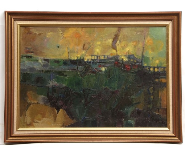 Tom Wanless | Nightlights in Industrial Setting | MutualArt