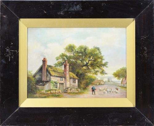 J. W. Smith | 2 Works: Farmyard; and Village Scenes (1939) | MutualArt