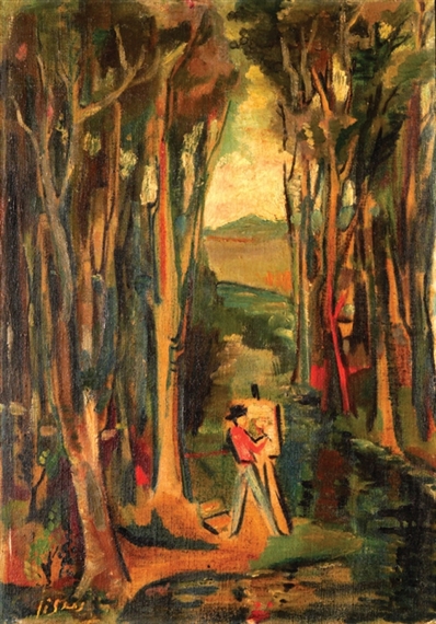 Avraham Naton | Painter in a Landscape | MutualArt