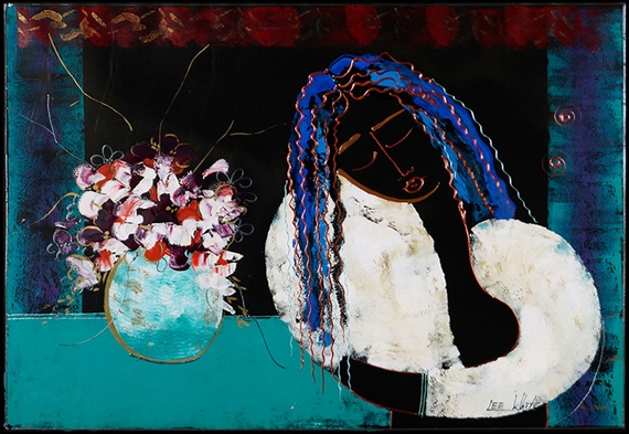 Lee White | Resting Lady With Flowers | MutualArt