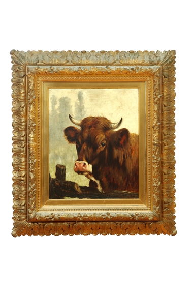 William Henry Howe | PORTRAIT OF A BULL | MutualArt