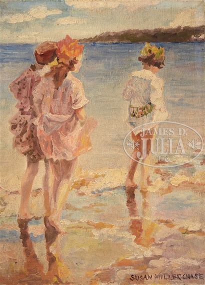 Susan Miller Chase | THREE GIRLS ON A BEACH | MutualArt