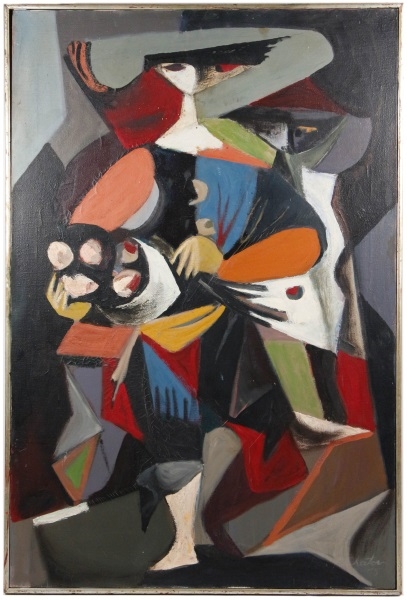 Roman Chatov | Untitled;depicting jester or clown dressed in Medieval ...