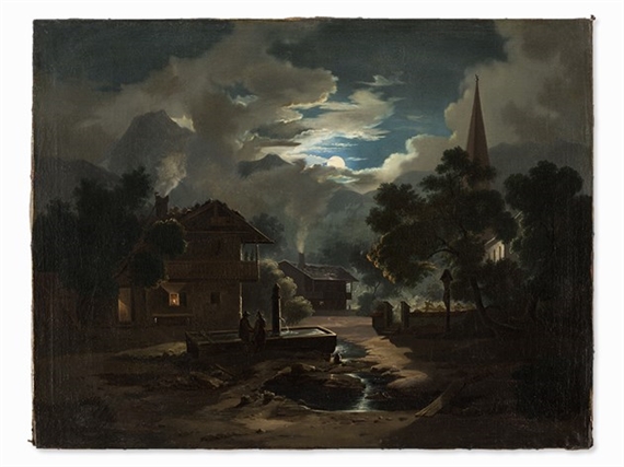 Friedrich Loos | Nocturn (Circa 1830) | MutualArt