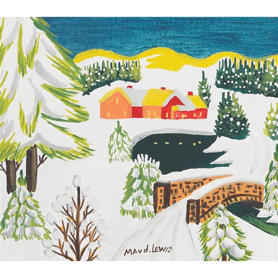 Maud Lewis | WINTER VILLAGE | MutualArt