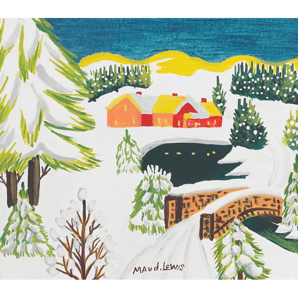 Maud Lewis | WINTER VILLAGE | MutualArt