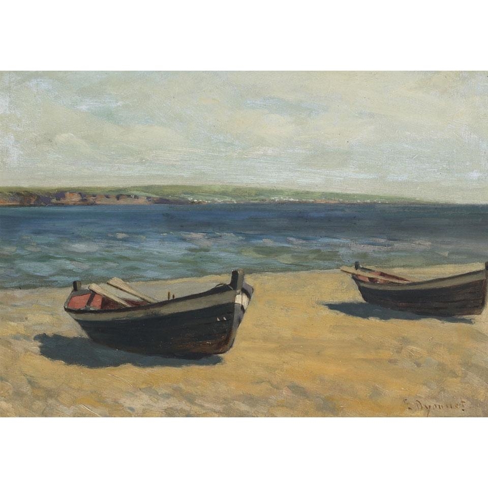 Edmond Dyonnet | BOATS ON THE ILE D’ORLEAN | MutualArt