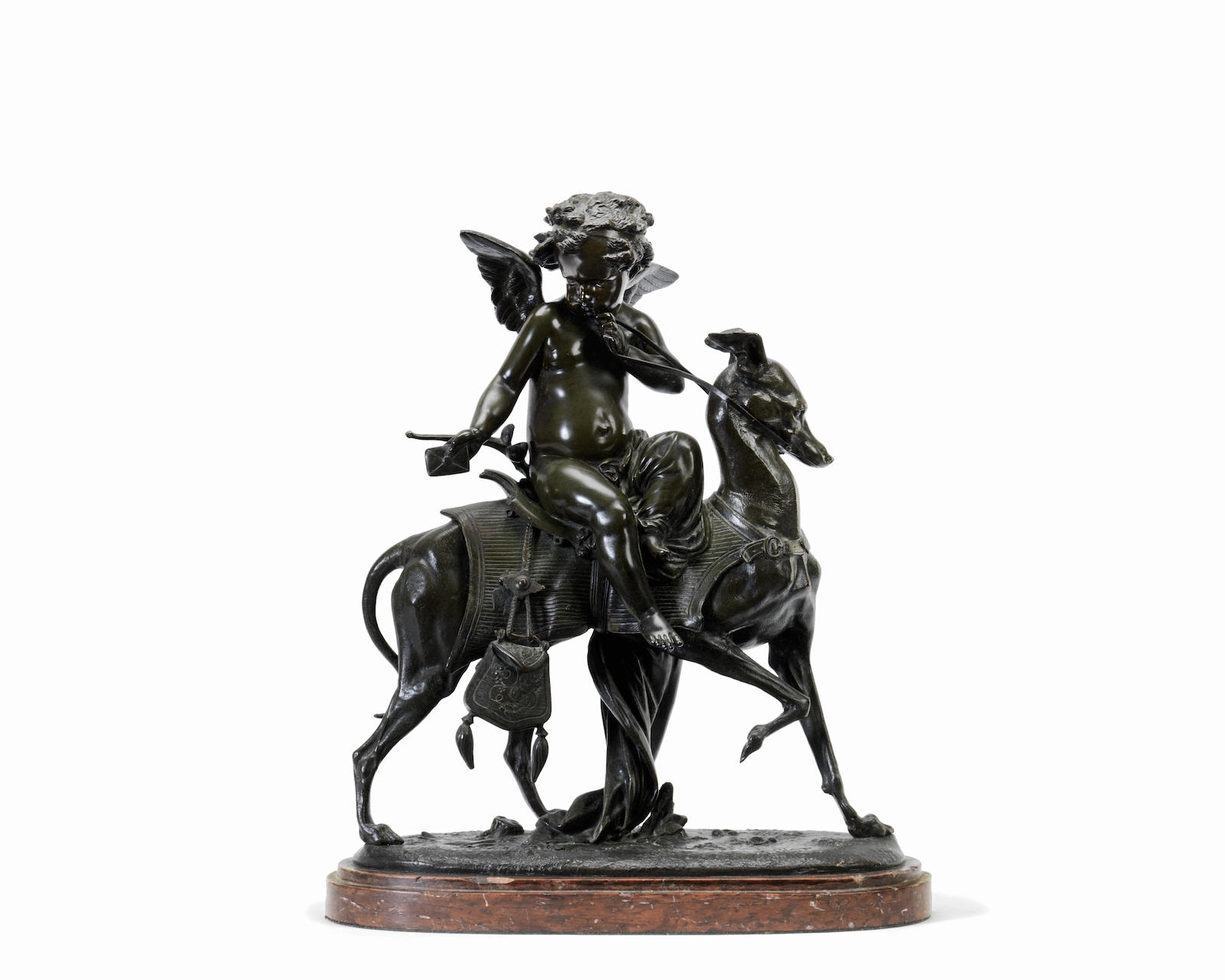 Frederic Eugene Piat | Model of Cupid Seated on a Greyhound | MutualArt