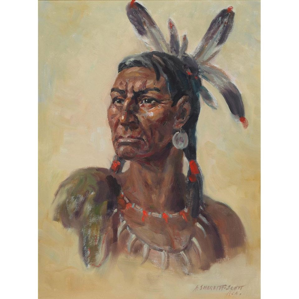 Adam Sheriff-Scott | PORTRAIT OF INDIAN BRAVE | MutualArt