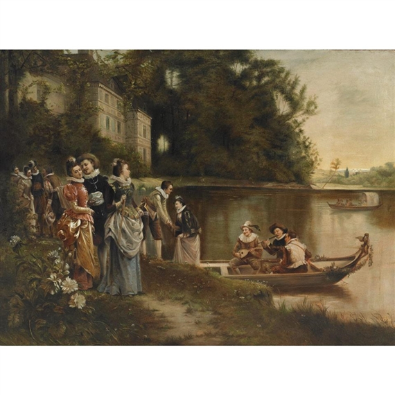 Joseph Dynes | ARRIVING AT THE PICNIC | MutualArt