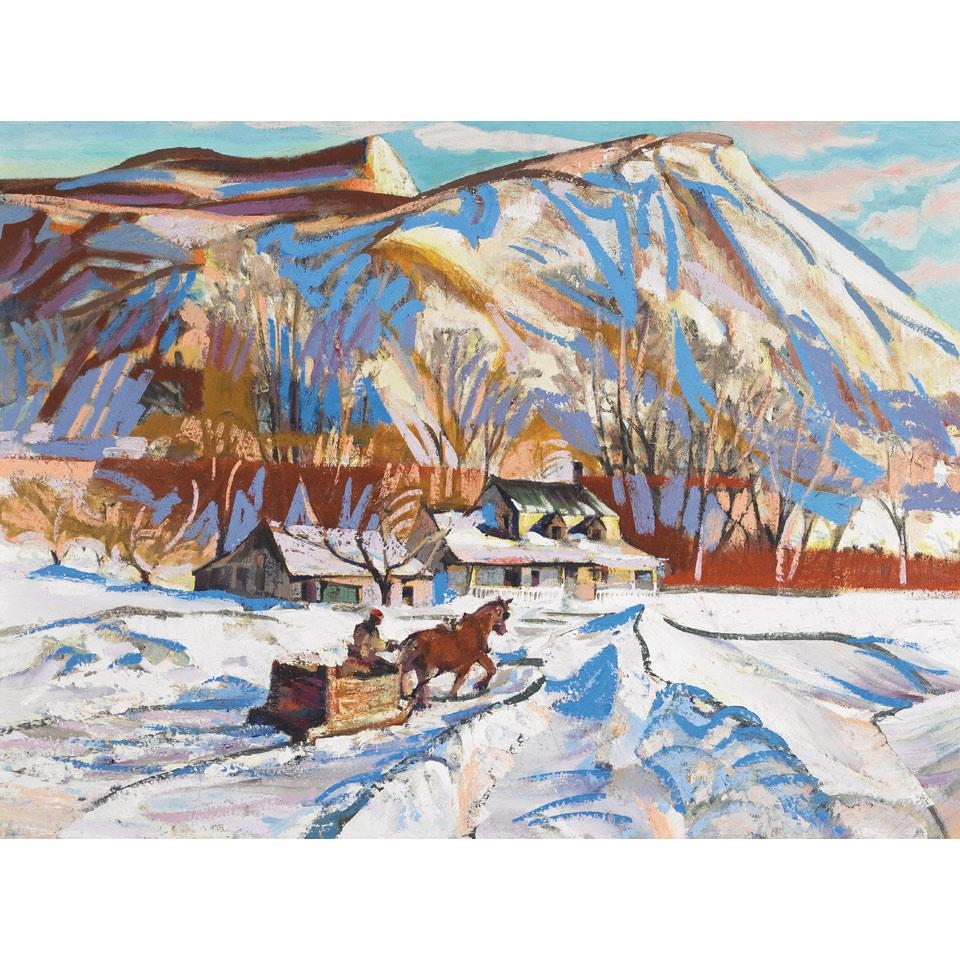 Albert Cloutier | L’hiver a st. Hilare, mars (1962) | MutualArt