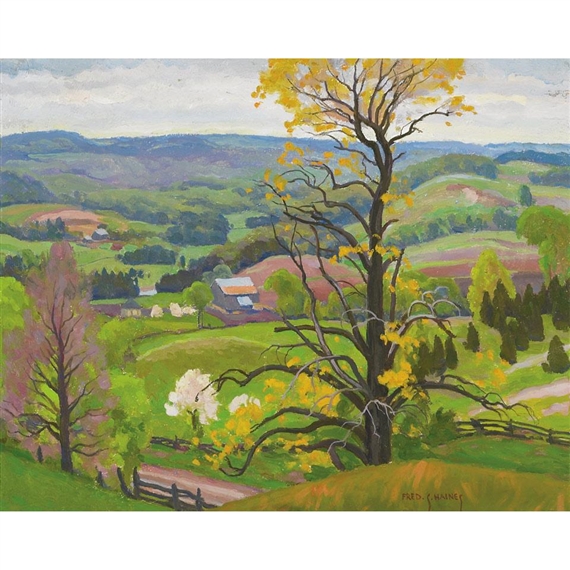 Frederick S. Haines | Spring overlooking beaver valley | MutualArt