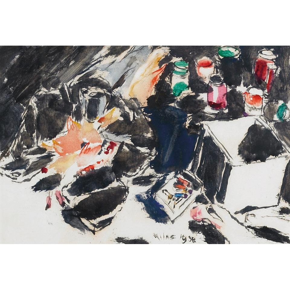 David B. Milne | Campfire after dinner (1938) | MutualArt