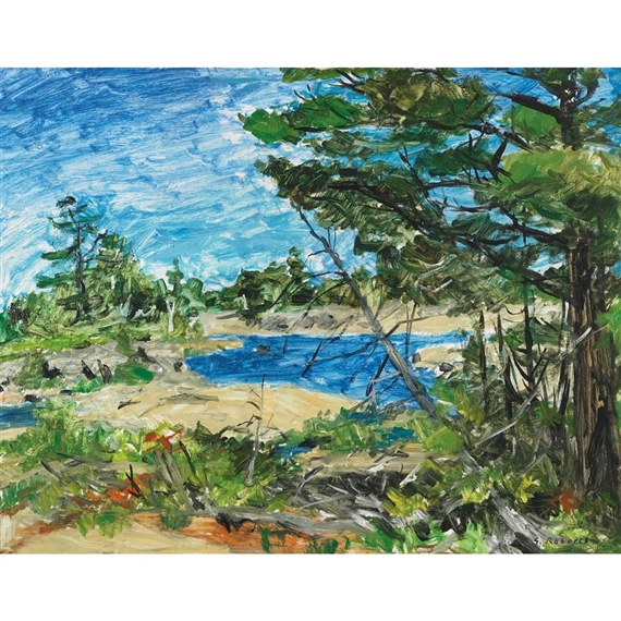William Goodridge Roberts | Pine tree and bay (1962) | MutualArt