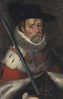 British School, 17th Century | Portrait of King James I of England and ...