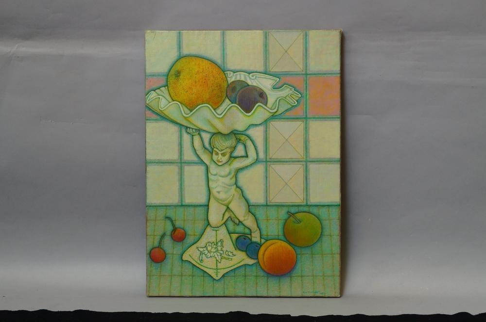 Ben Sunlight | 2 works; Putti With Fruit; Compotiere with Mango and ...