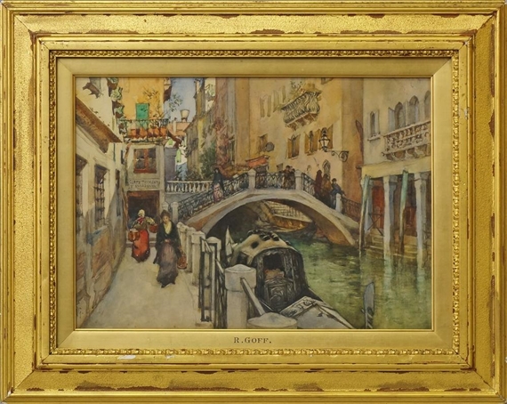 Robert Charles Goff | Bridge over the Venice Canal | MutualArt