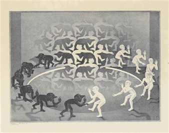 Maurits Cornelis Escher | Encounter (Circa 1944) | MutualArt