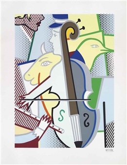 Lichtenstein Roy | Cubist Cello (1997) | MutualArt