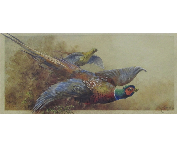 William E. Powell | Pheasant in Flight | MutualArt