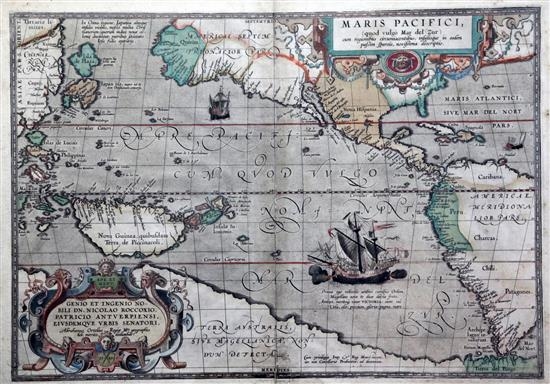 Abraham Ortelius | Map of the Maris Pacifici (1589) | MutualArt