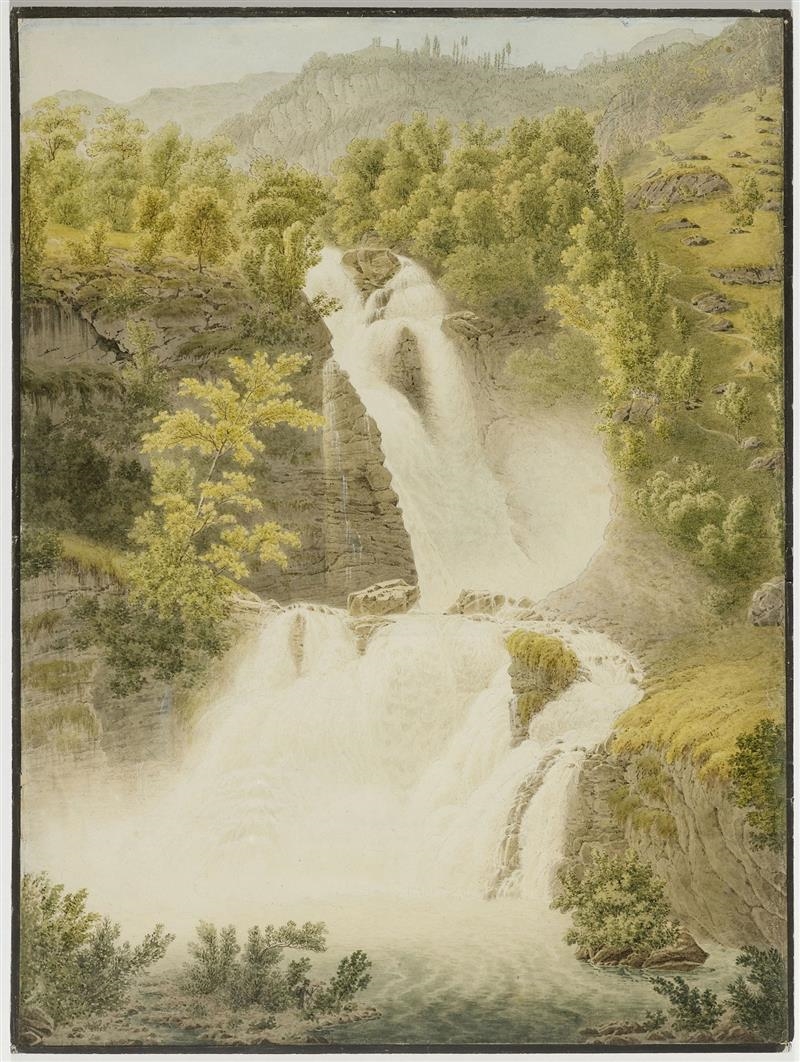 Gabriel Lory the Elder | The Reichenbach Falls near Meiringen | MutualArt