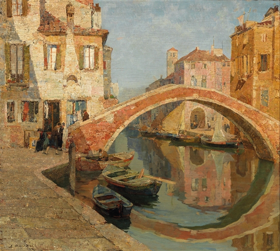Angelo Pavan | Ponte Scarpa a Chioggia | MutualArt