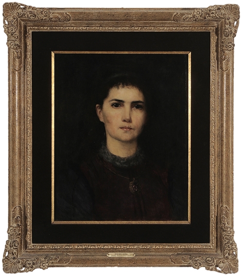 Alfred Stevens | Portrait of a Young Girl | MutualArt