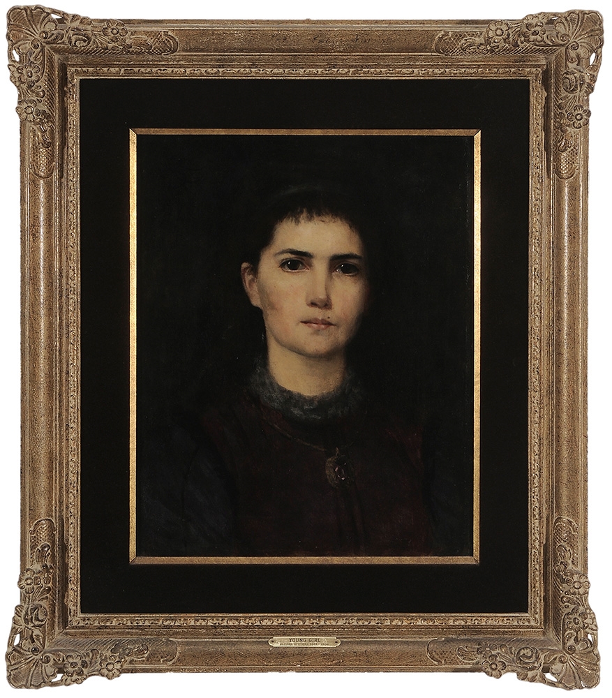 Alfred Stevens | Portrait of a Young Girl | MutualArt