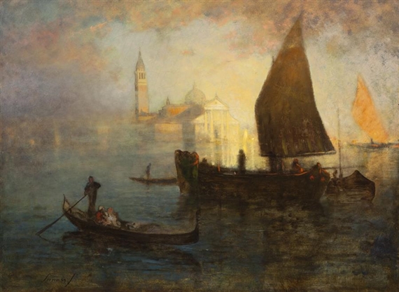George Inness, Jr. | Venetian waterways | MutualArt