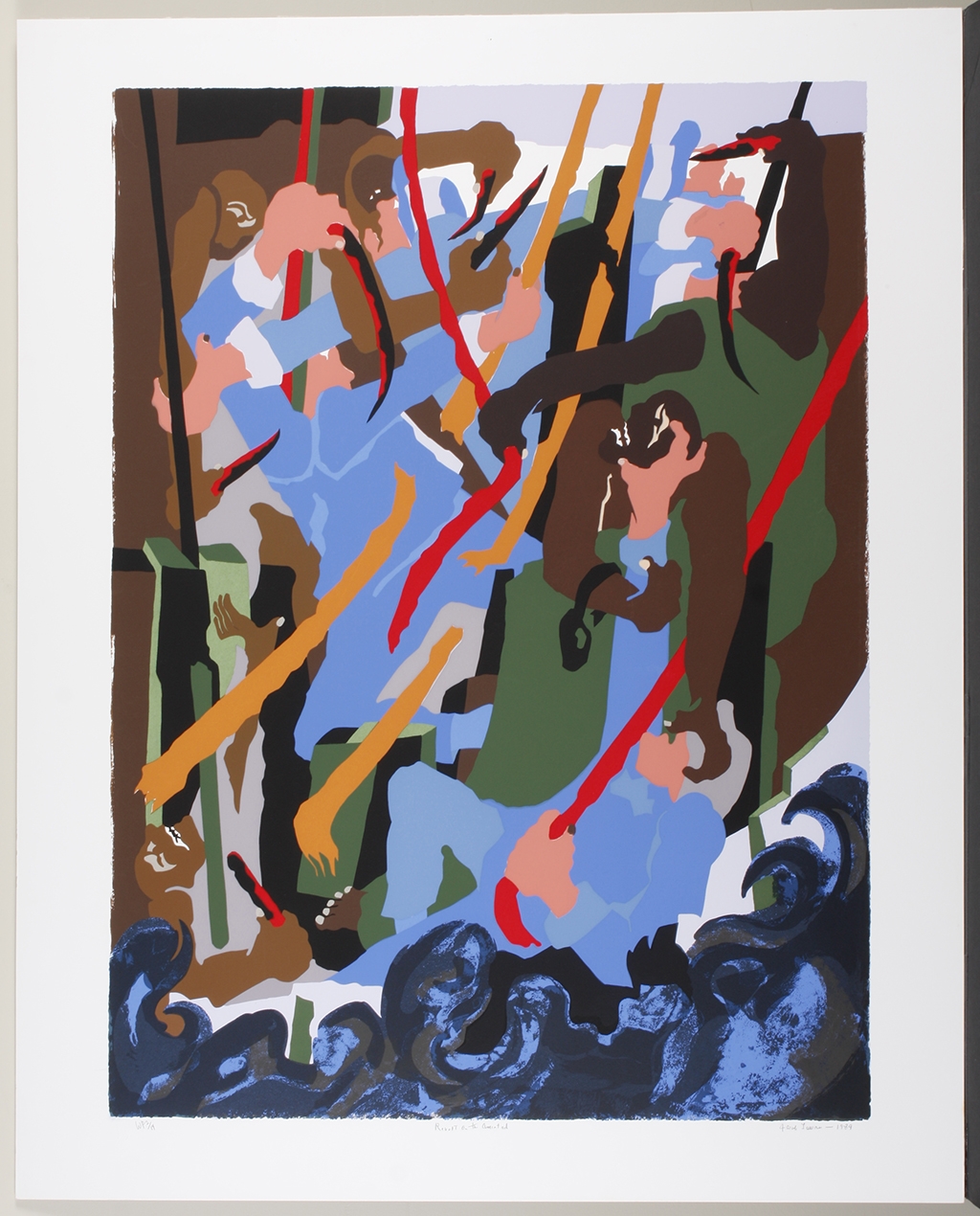 Jacob Lawrence | The Builders (The Family) (1974) | MutualArt