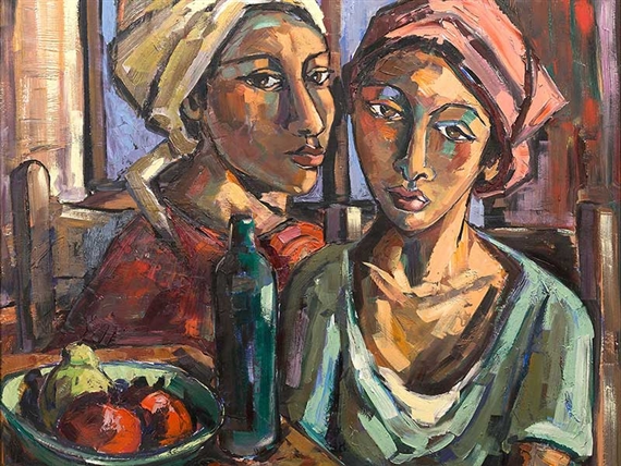 Dante Ruben | Girls at the Table | MutualArt