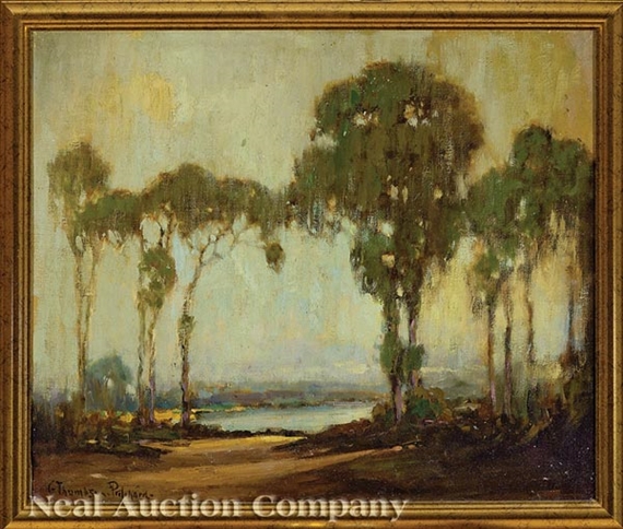 George Pritchard | A Southern Bayou: Cypress Trees | MutualArt