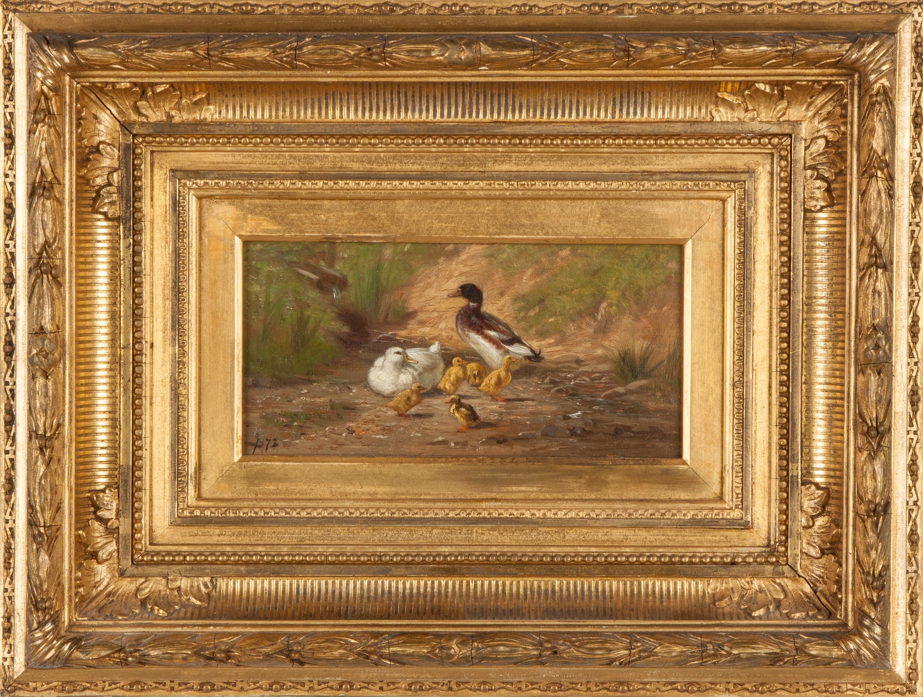 John Henry Dolph | A Family of Ducks (1873) | MutualArt