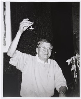 David Hockney | Bar-b-que; Photograph Showing David Hockney Raising his ...