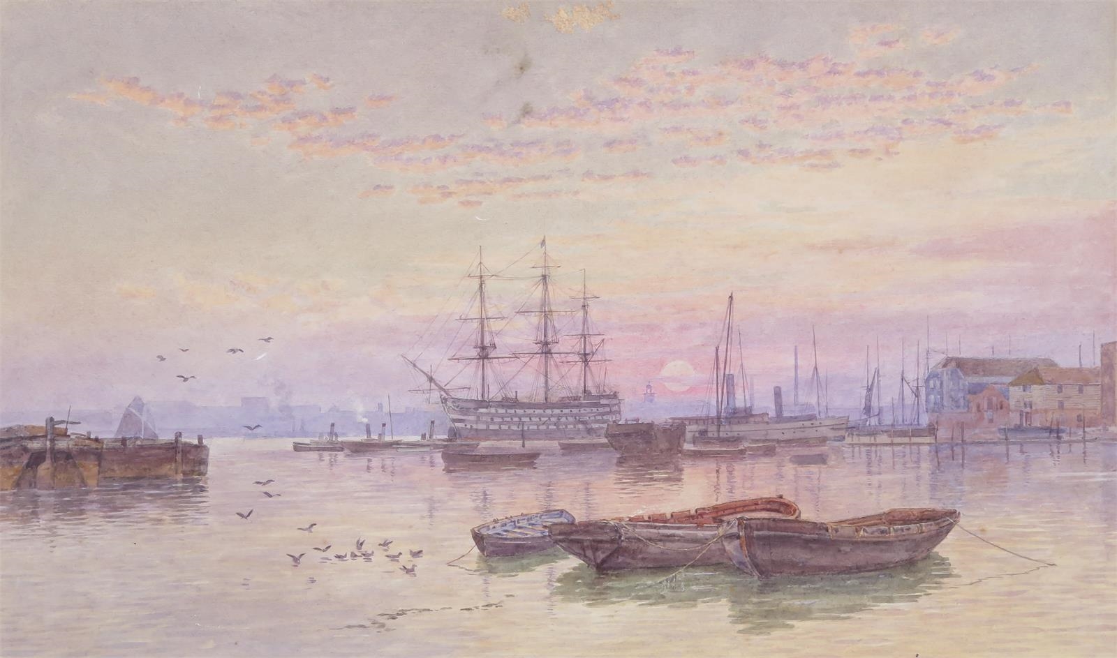Martin Snape | H.M.S. Victory in Portsmouth Harbour | MutualArt