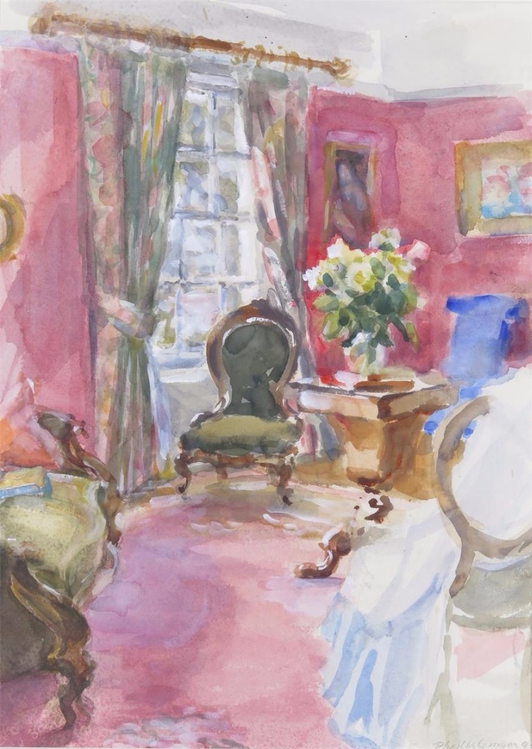 Phyllis Ginger | A colourful interior (1993) | MutualArt