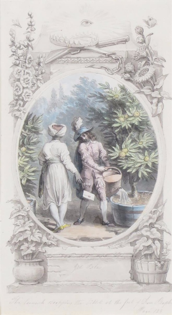 Richard Corbould | 2 Works: The eunuch dropping the billet at the feet ...