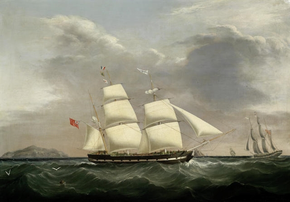 Joseph Heard | The Three masted Barque Isabel off the South Stack, in ...