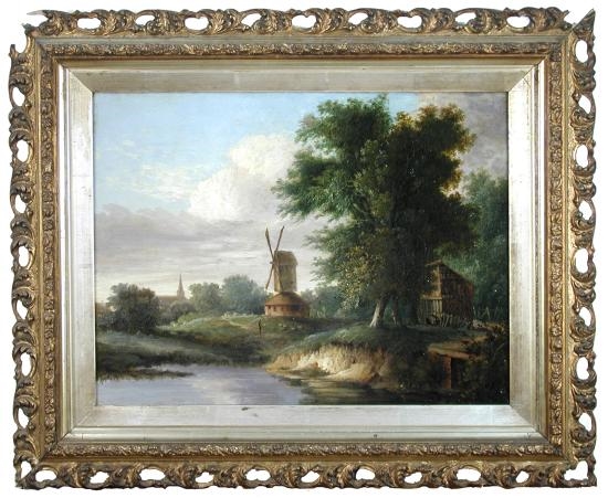 James Stark | Windmill with a View of Norwich Cathedral Beyond | MutualArt
