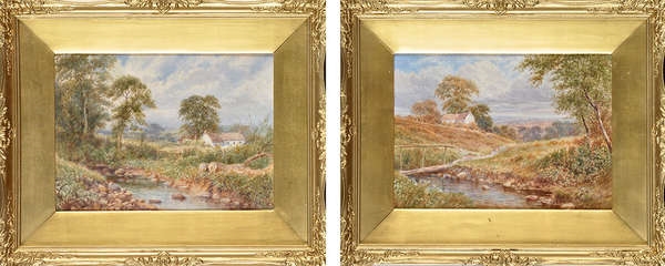 John Wilson Hepple | PAIR OF WORKS: RIVER LANDSCAPES (1919) | MutualArt