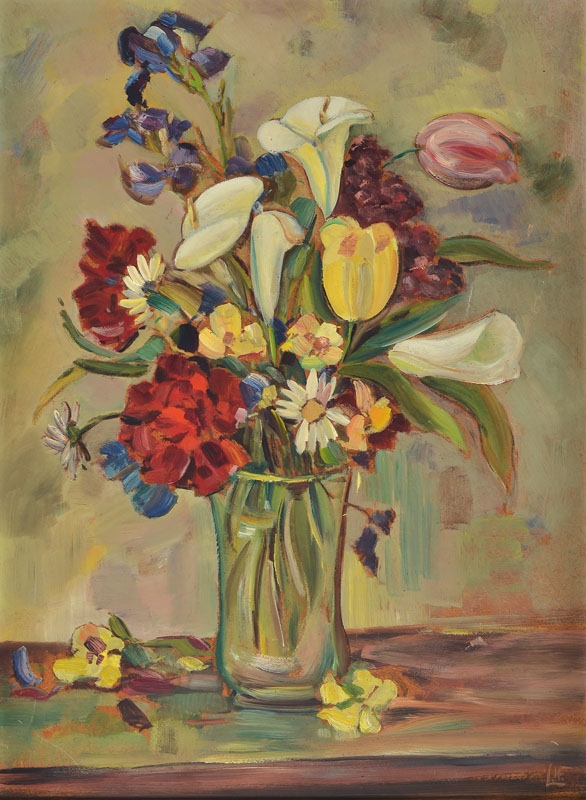 Ludwig Hertel | Still life with flowers | MutualArt